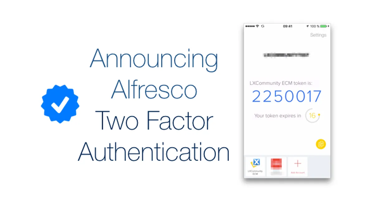 Alfresco-2FA - Add Two Factor Authentication to your Alfresco